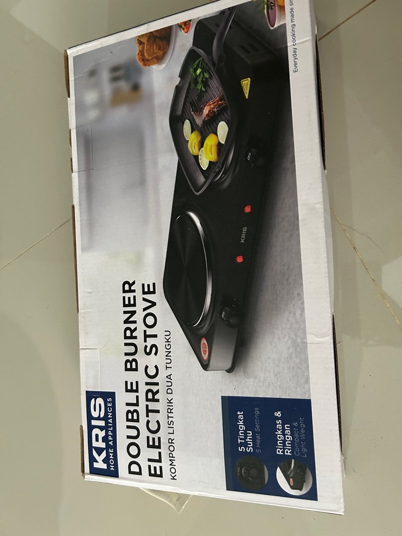 Kris double burner electric stove, Kitchen & Appliances di Carousell
