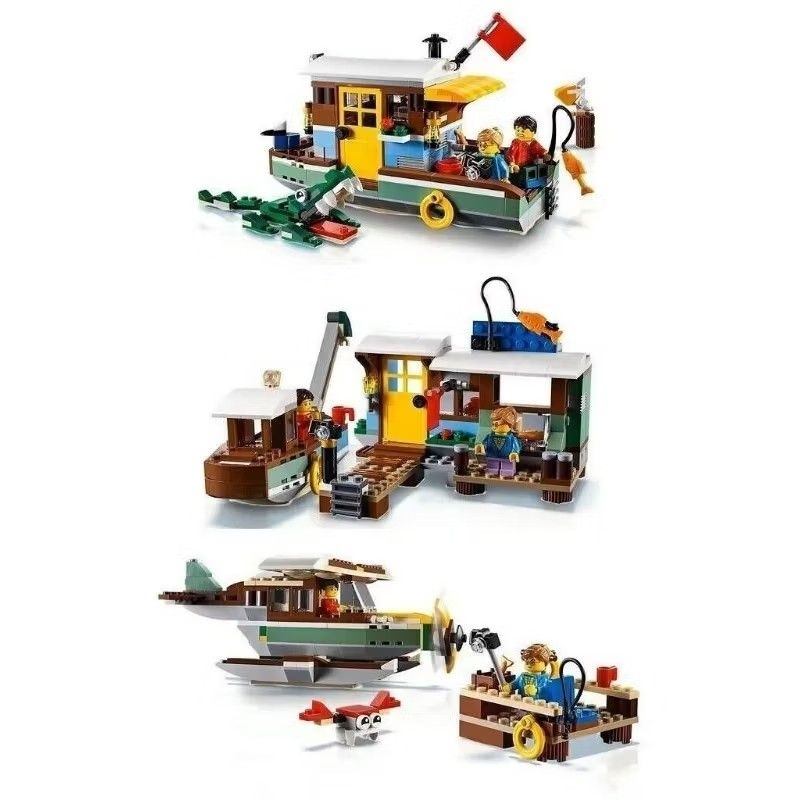 LEGO Creator 3-in-1 Riverside Houseboat 31093, Hobbies & Toys, Toys ...