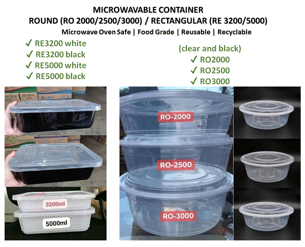 MICROWAVABLE CONTAINER -(RO 2000/2500/3000)/(RE 3200/5000), Furniture ...