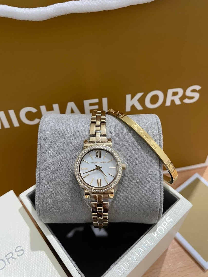 MK SET W BANGLE SOFIE DIAL AUTHENTIC WATCH, Women's Fashion, Watches ...