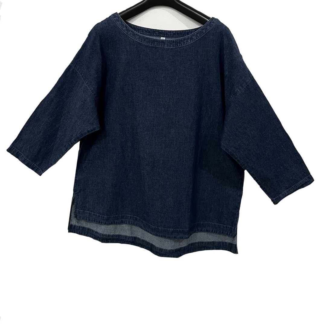 Muji 100% Organic Cotton Chambray Wide Oversized Style Tops, Women's Fashion, Tops, Shirts on ...