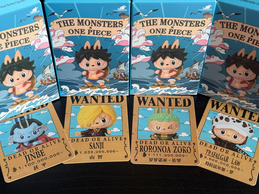 One Piece The Monsters (labubu) Zoro Sanji Jimbei Law, Hobbies & Toys ...