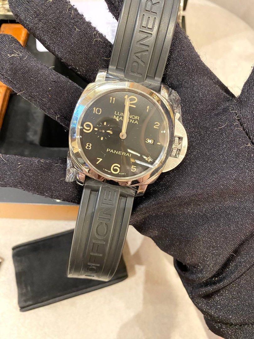 PANERAI LUMINOR MARINA REF OP6816 BLACK DIAL 44MM AUTOMATIC WATCH, Luxury, Watches on Carousell