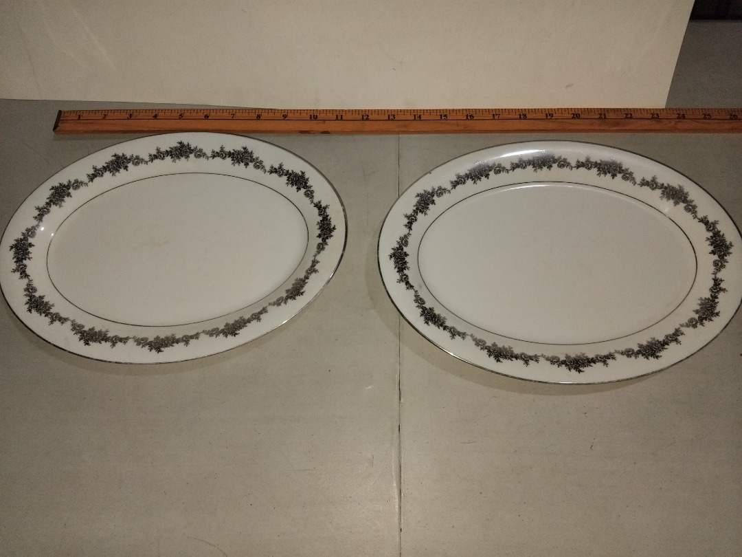 Philkraft Fine Porcelain China - 2 pieces 12inch oval serving plates ...