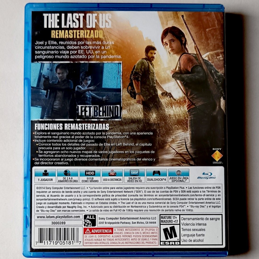 PLAYSTATION 4 DVD GAMES The Last Of Us (Remastered), Video Gaming ...