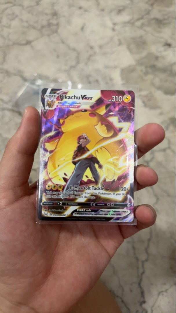 Pokemon Card Pikachu VMAX TG, Hobbies & Toys, Toys & Games on Carousell