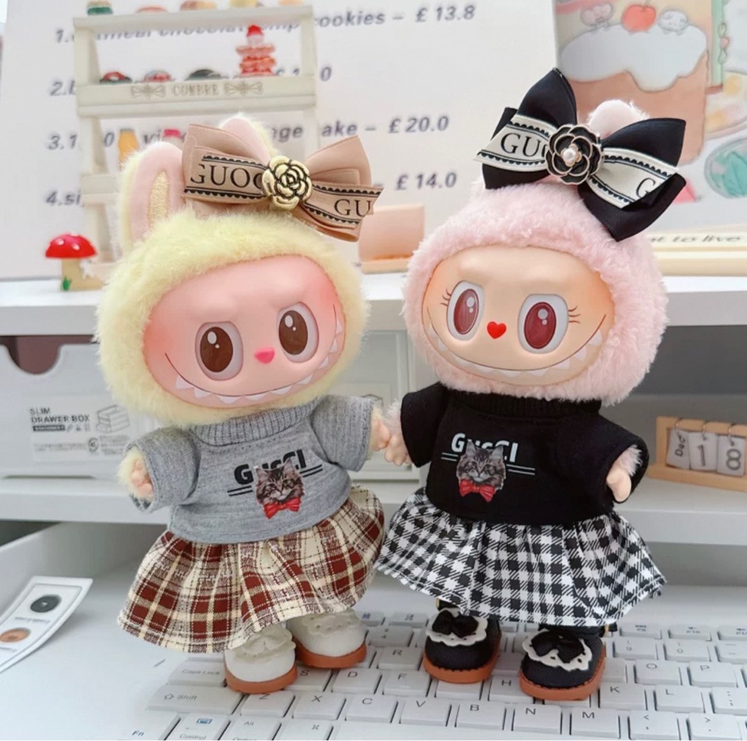 (Pre Order) Labubu V1 & V2 Preppy Look Style II Clothing Set, Hobbies ...