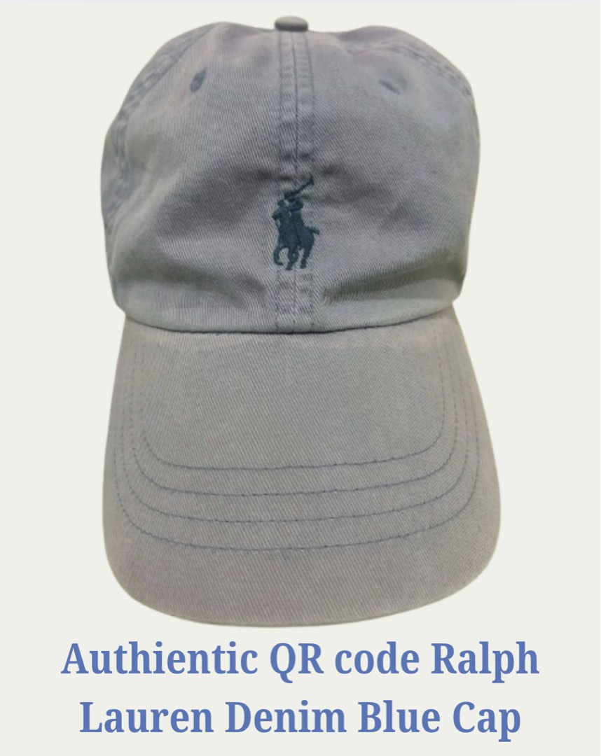 100% Authientic Ralph Lauren light blue Qr code Cap, Men's Fashion ...