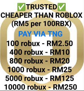 ROBLOX ROBUX FOR CHEAP (READ DESC FOR MORE INFO), Hobbies & Toys, Toys ...