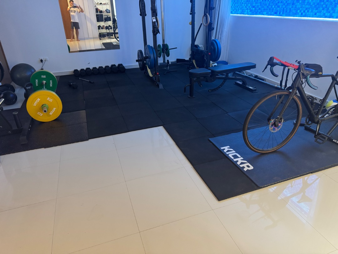 Rubber floor mats 2cm thick 50x50, Sports Equipment, Exercise & Fitness ...