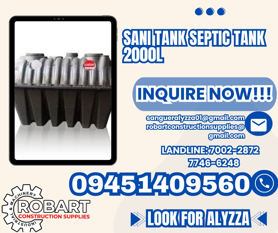 SANI SEPTIC TANK 2000L, Commercial & Industrial, Industrial Equipment ...