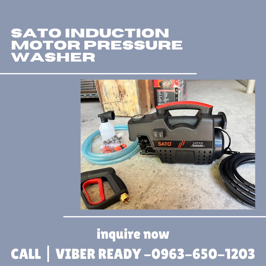 SATO INDUCTION MOTOR PRESSURE WASHER, Furniture & Home Living ...