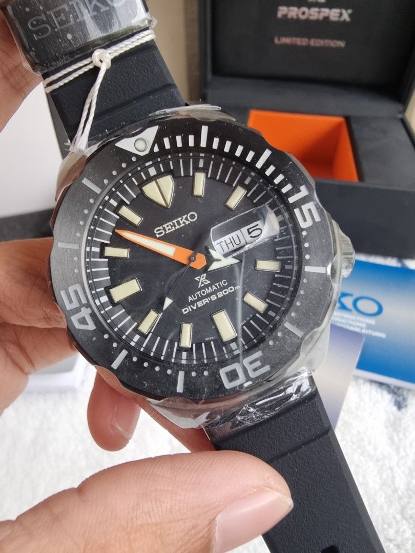 Seiko Monster Black Prospex SRPH13 SRPH13K1 Limited Edition, Fesyen ...