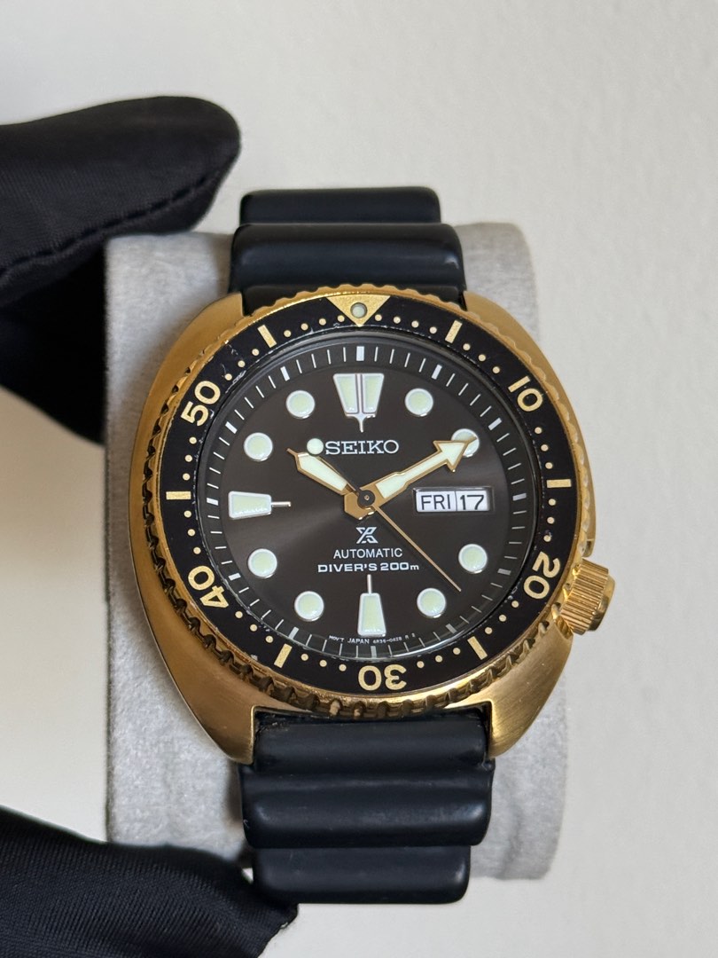 Seiko Prospex Turtle Gold #SRPC44, Men's Fashion, Watches & Accessories ...