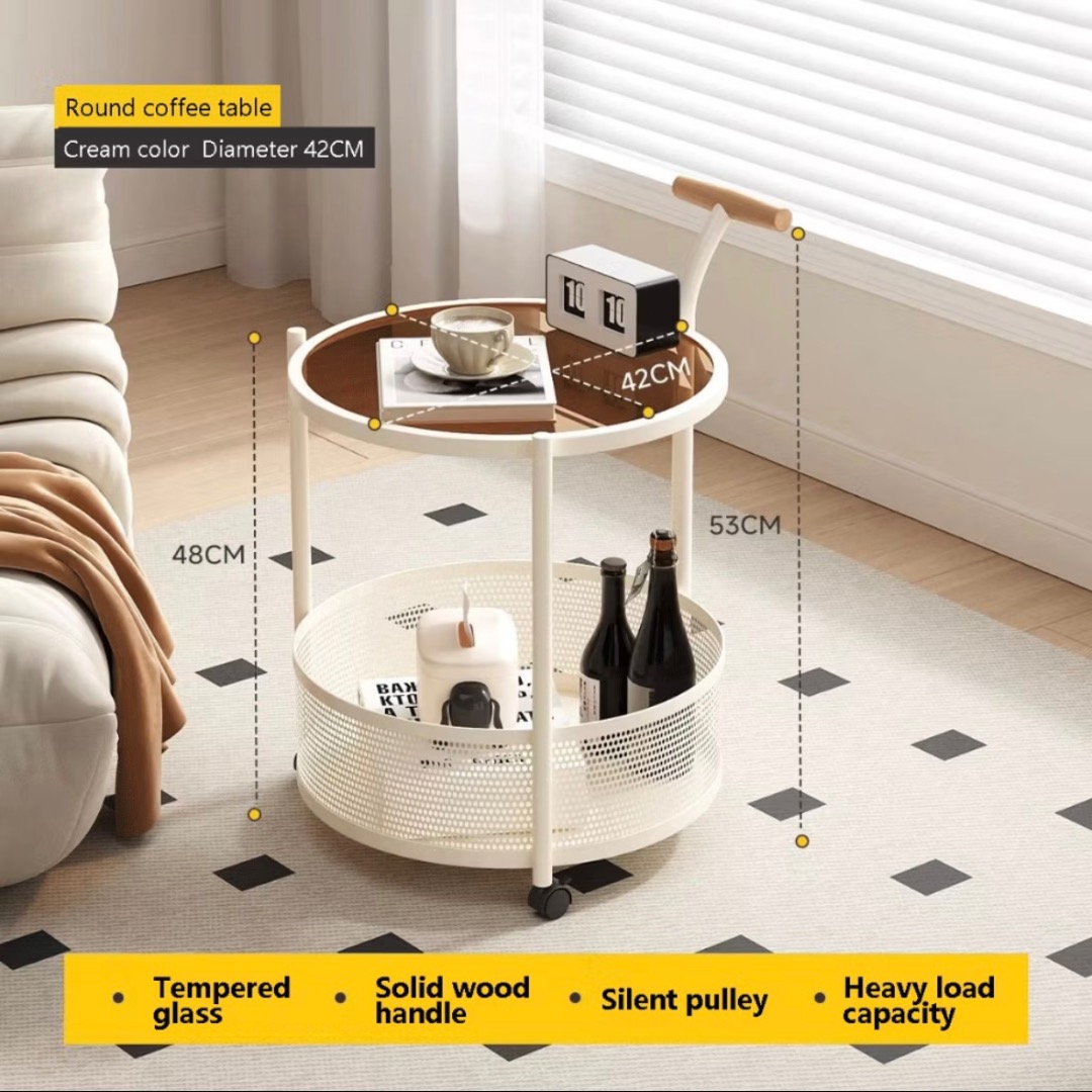 Side Table Round Table | Glass Acrylic Tabletop | Sofa Side Tables ...