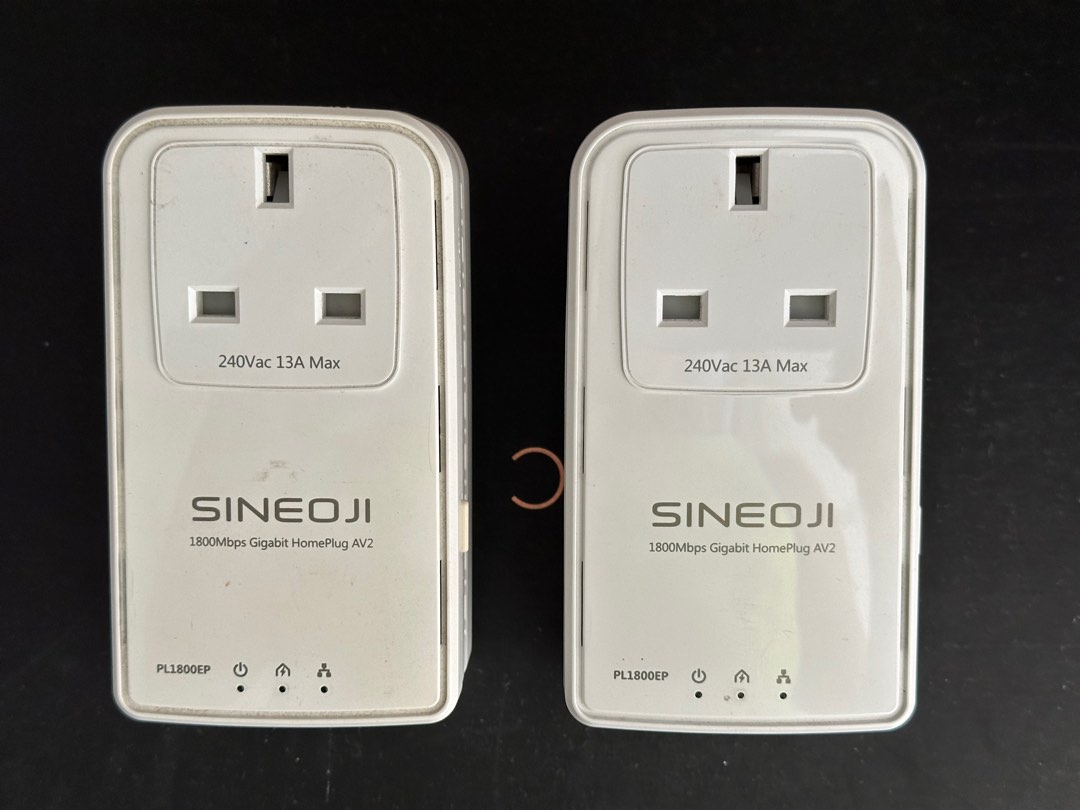 Sineoji PL1800EP PowerLine Gigabit HomePlug AV2 MIMO Pass Through ...