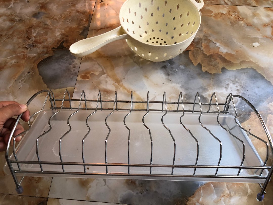 Stainless Dish rack and strainer, Furniture & Home Living, Kitchenware ...