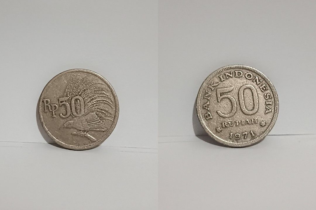 Uang Koin Logam Lama Kuno Jadul Rp 50 Burung Cenderawasih Tahun 1971 ...