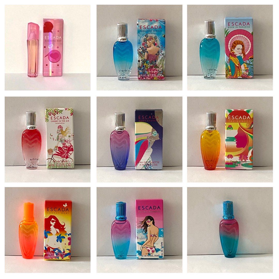 Vintage Escada Magnetic Beat Turquoise Summer Born In Paradise Cherry ...