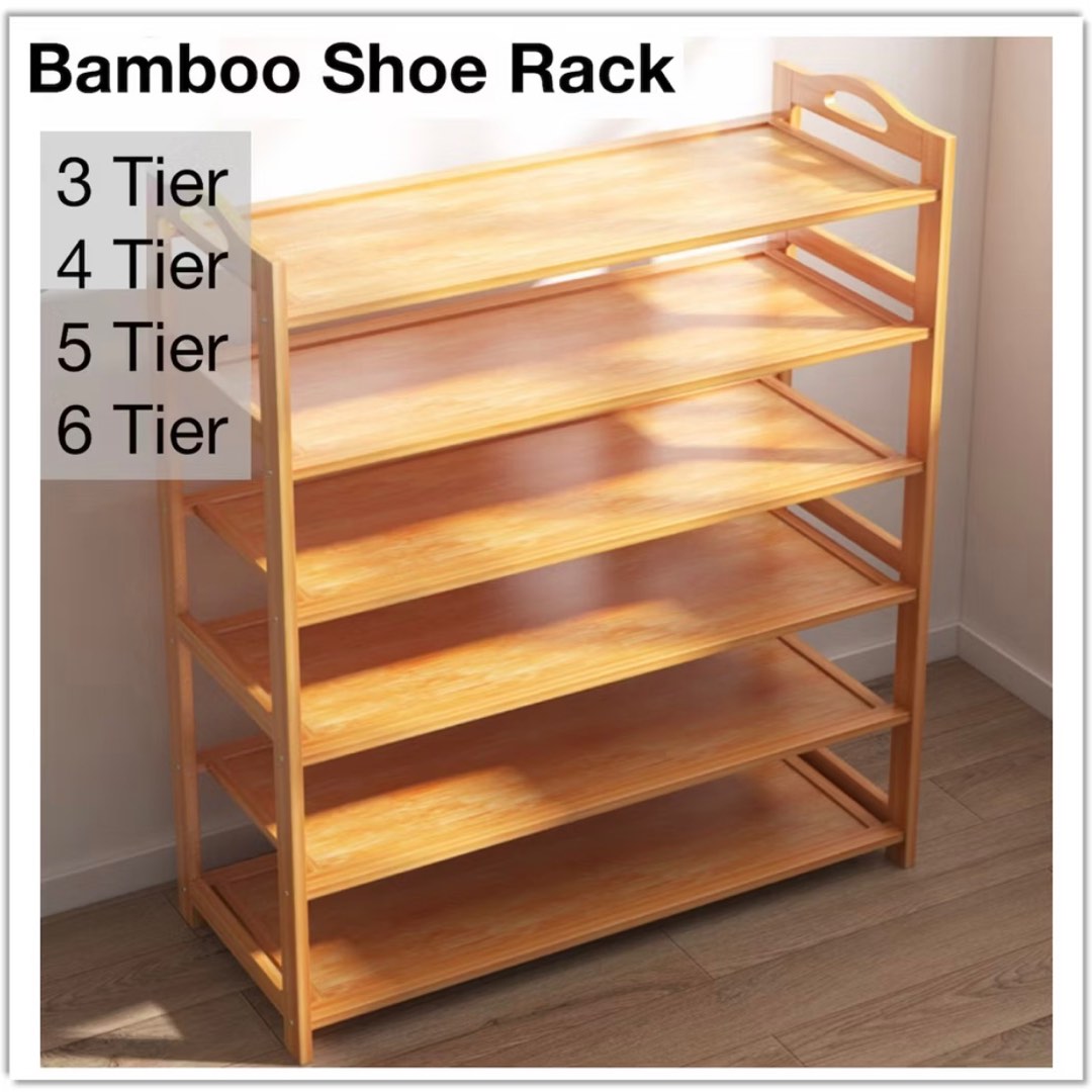 Wooden Shoe Rack | Bamboo Wood Shoes Rack | Furniture Shoes Rack ...