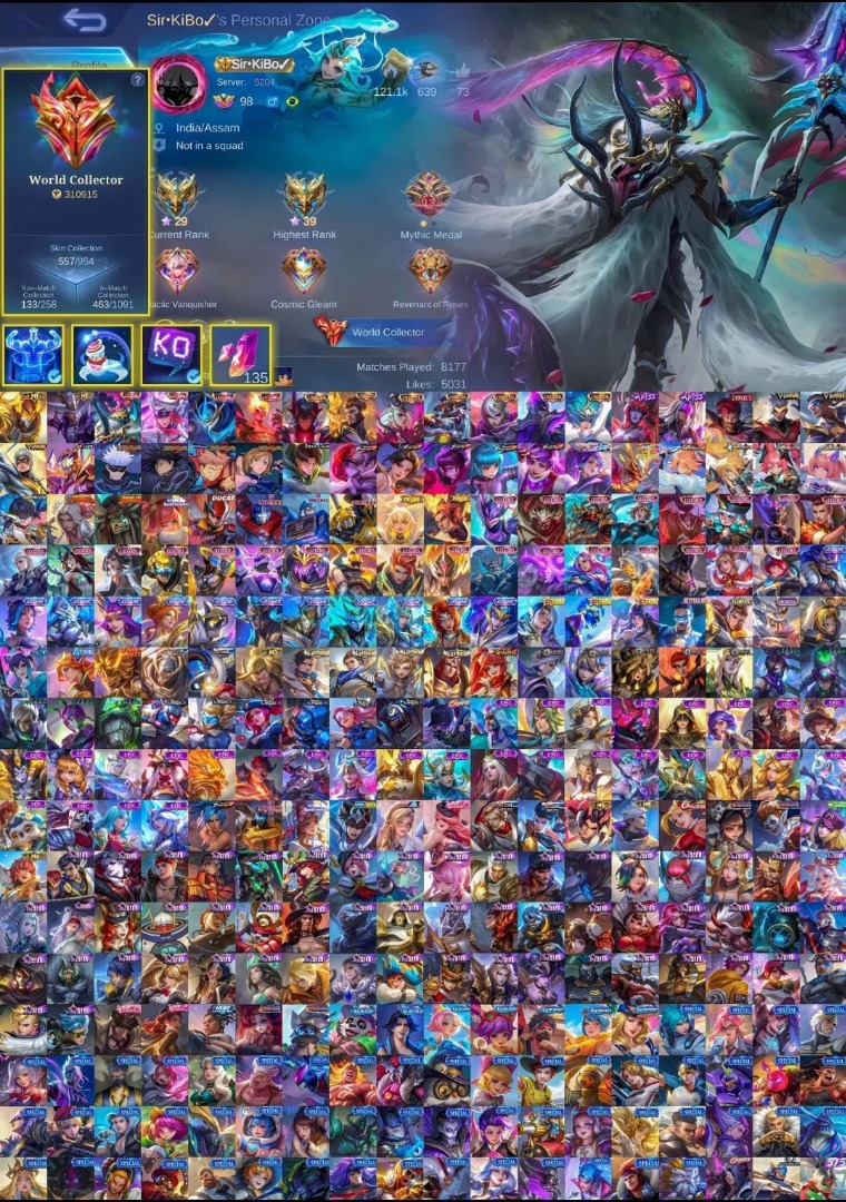 [World Collector] Alpha Legend | 557 Skins | Cheap Acc | SMURF | Mobile ...