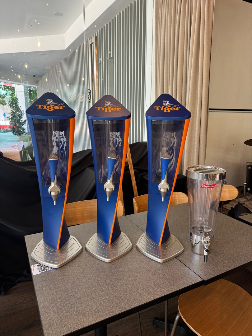 x4 BEER TOWERS - TIGER & BUDWEISER, Furniture & Home Living ...