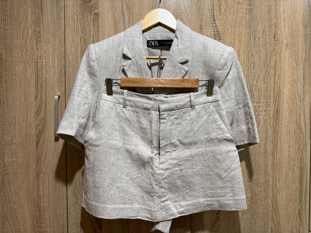 Zara Linen Blend Coords, Women's Fashion, Dresses & Sets, Sets or ...