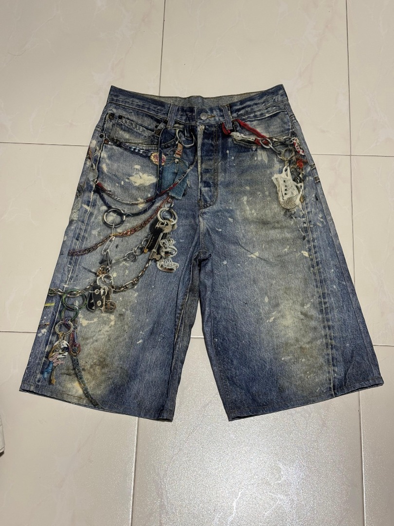 Acne Studios Printed Jorts, Men's Fashion, Bottoms, Shorts on Carousell