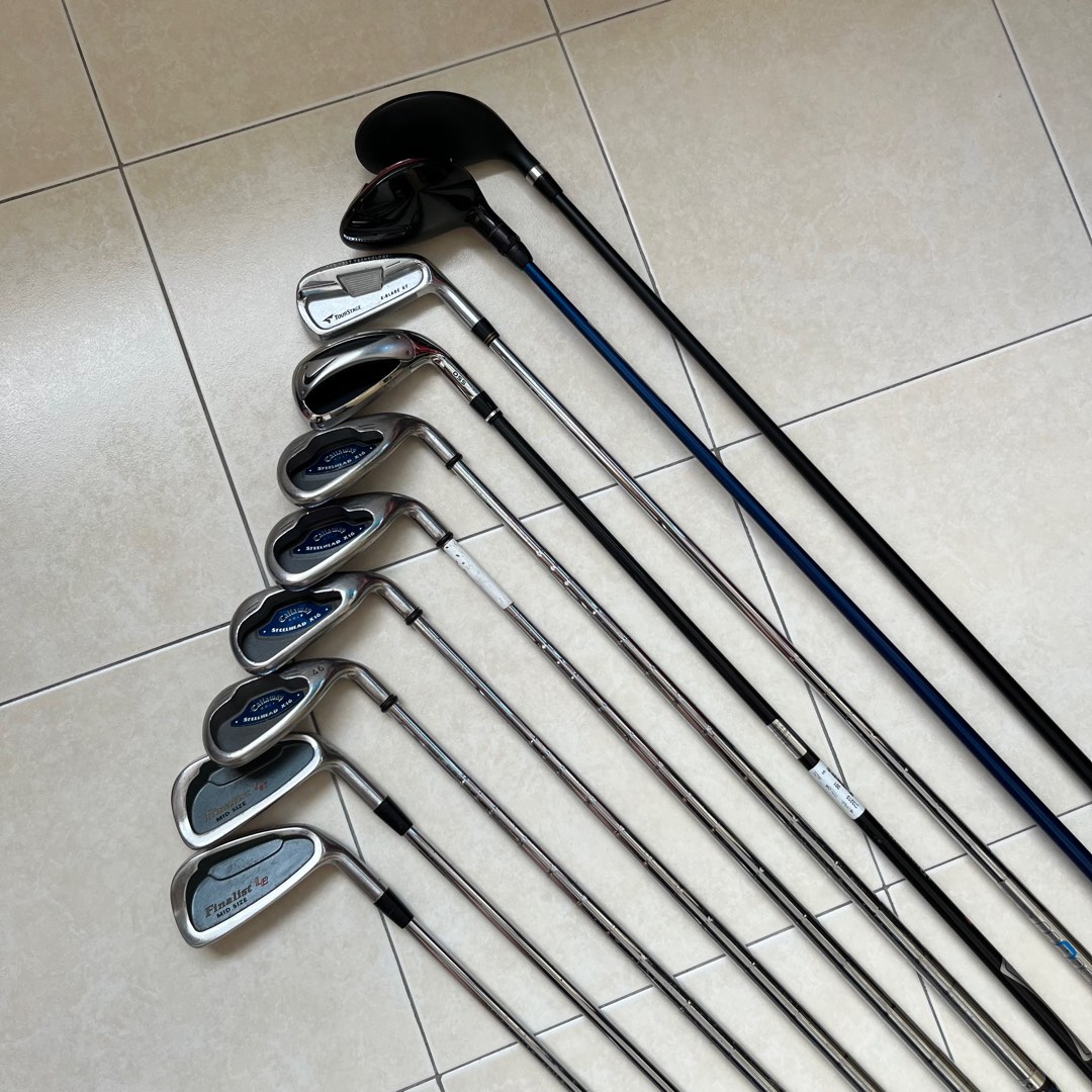 Assorted Golf Irons, Wood and Hybrid Clubs for Beginners Learners ...