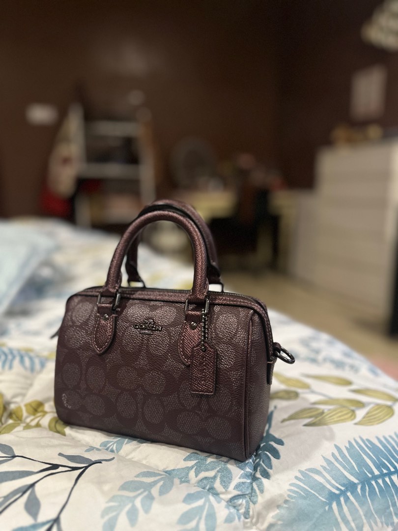 COACH Mini Rowan And Mirror Bag Charm Set in Signature Canvas, Women's ...