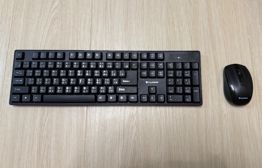 digimomo 無線 無線鍵盤 無線滑鼠 腳架 附有腳架 wireless usb keyboard + mouse 即插即用 無線鍵盤滑鼠 ...