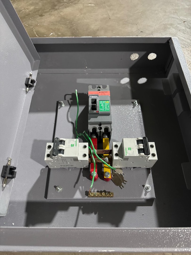 Emergency Load panel with 20A schneider Breaker Main, 2-20A schneider ...