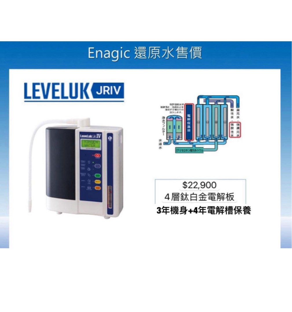 日本電解水機Enagic -JRIV 全新, 家庭電器, 其他家庭電器 - Carousell