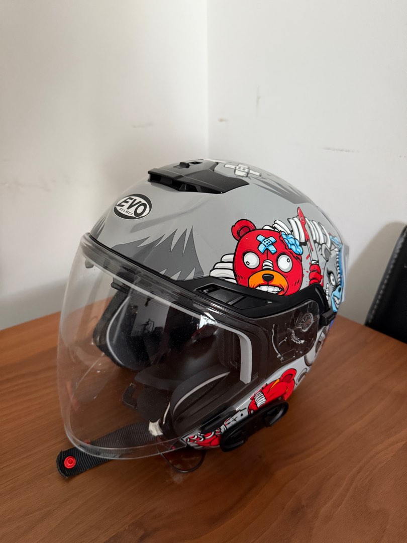Evo helmet + Parani M10 intercom, Motorcycles, Motorcycle Apparel on ...