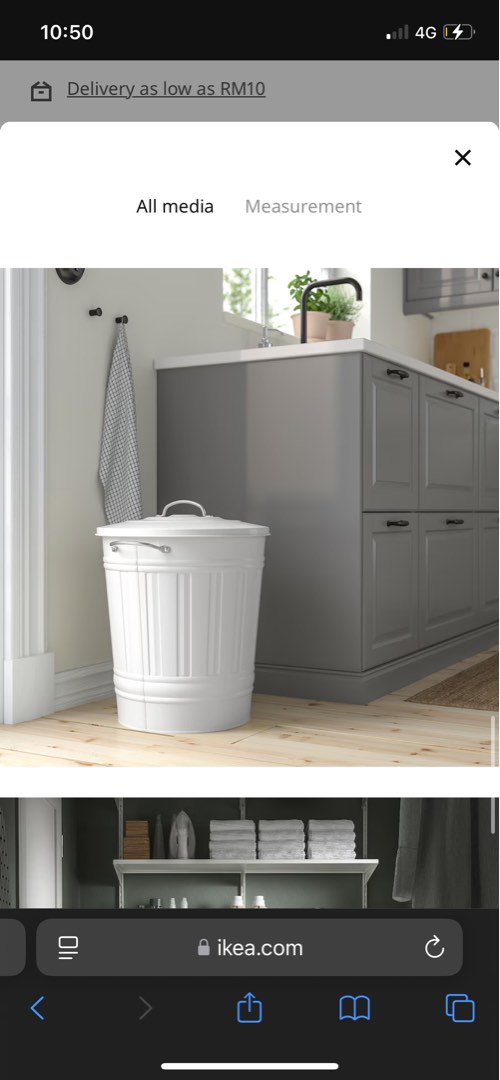 IKEA KNODD Bin With Lid 40L, Furniture & Home Living, Cleaning ...