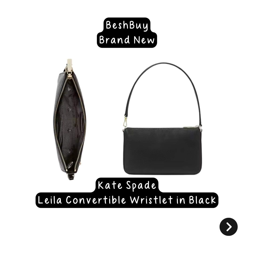 Kate Spade Leila Convertible Wristlet in Black, Luxury, Bags & Wallets ...
