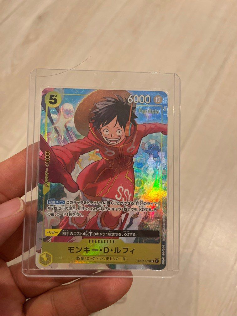 Asia version Monkey D. Luffy OP07-109 SR character For Asia one piece ...