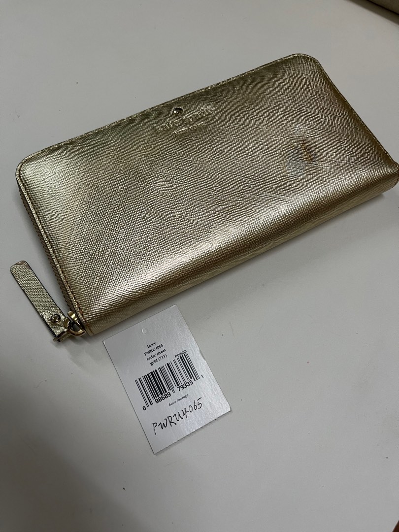New Defects Kate Spade Lacey PWRU4065 cedar street gold KS Long Zip ...