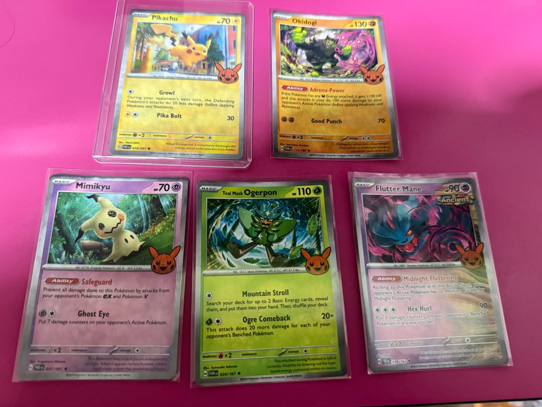 Pikachu | Okidogi | Mimikyu | Teal Mask Ogerpon | Flutter Mane ( Trick ...