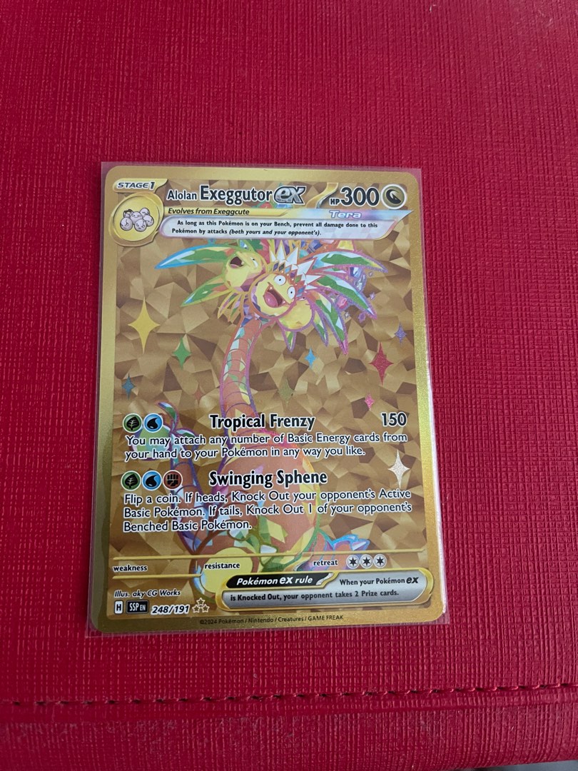 Pokemon TCG Gold Alolan Exeggutor Ex #248 Surging Sparks Mint, Hobbies ...
