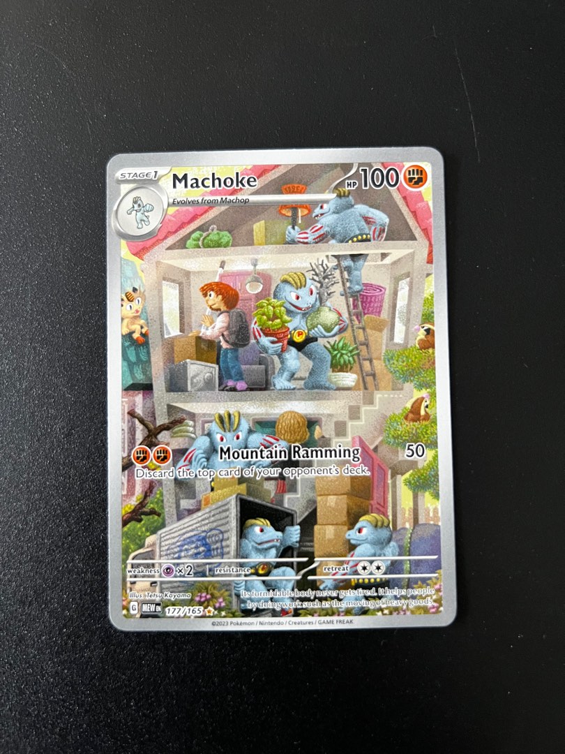 Pokemon TCG Machoke - 177/165 - SV: Scarlet & Violet 151 Illustration Rare, Hobbies & Toys, Toys ...