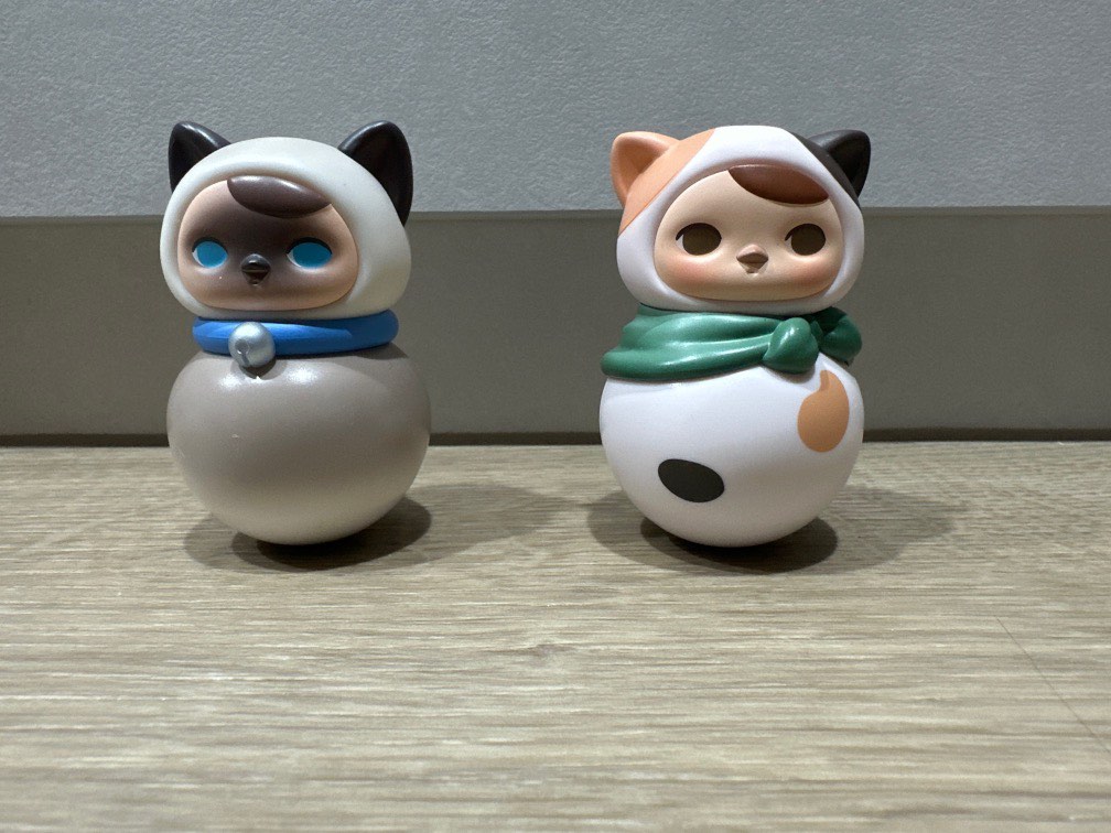 PUCKY Roly-Poly Kitty Series Figures (Siamese & Calic), Hobbies & Toys ...