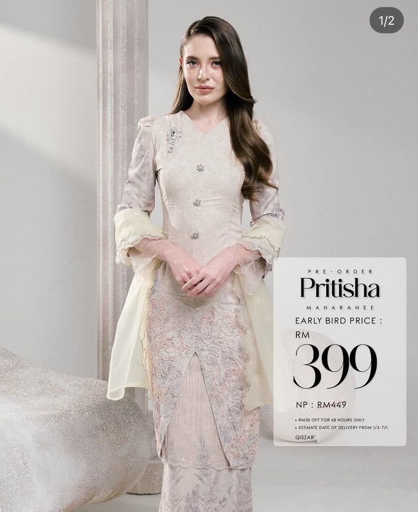 Qiszar Pritisha Maharanee, Women's Fashion, Muslimah Fashion, Baju Kurung & sets on Carousell