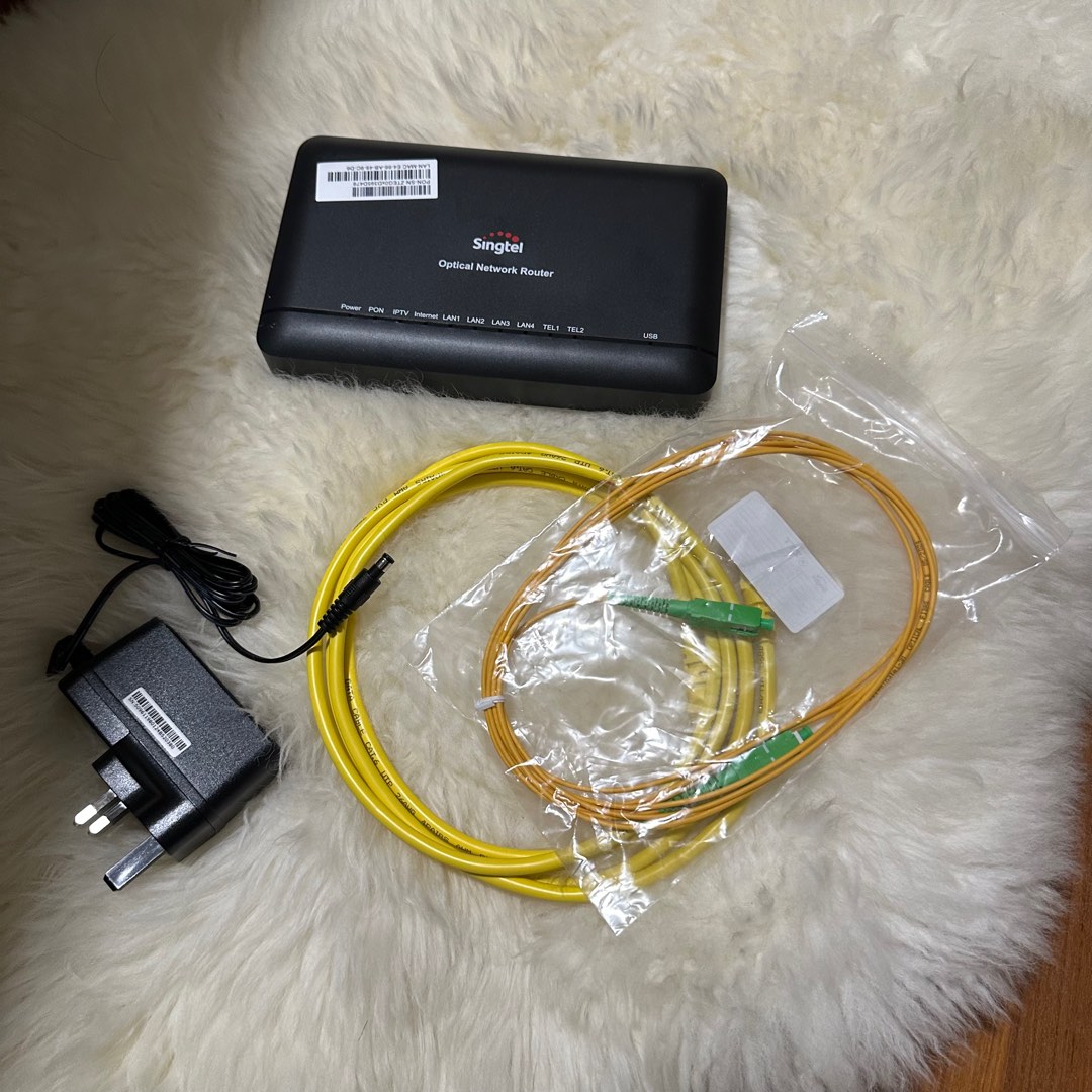 Singtel ZTE GPON Optical Network Router, Computers & Tech, Parts ...