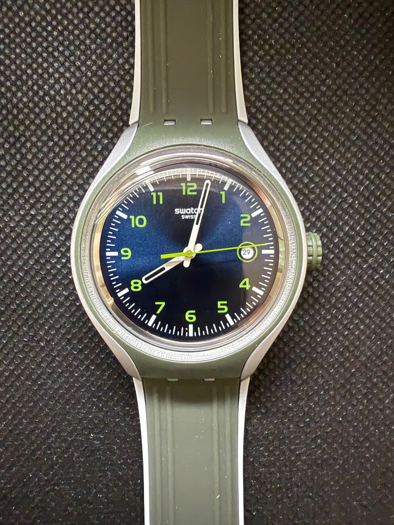 Swatch Watch - Go Climb YES4004 (Olive Strap), Men's Fashion, Watches ...
