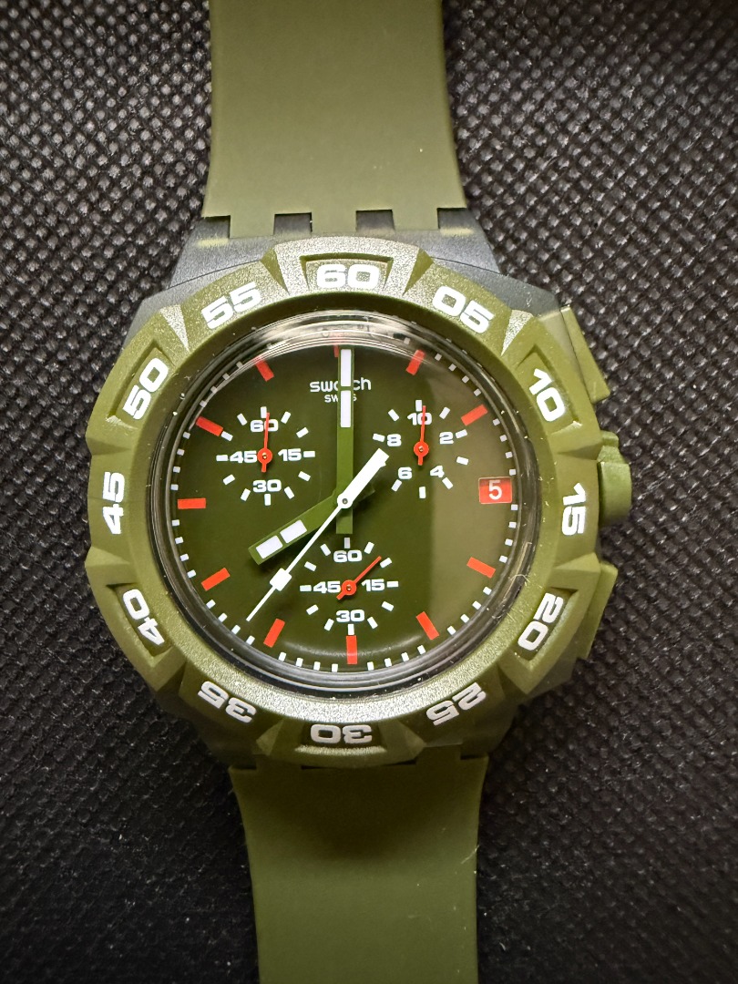 Swatch - Green Hero SUIG401 Chronograph, Men's Fashion, Watches ...