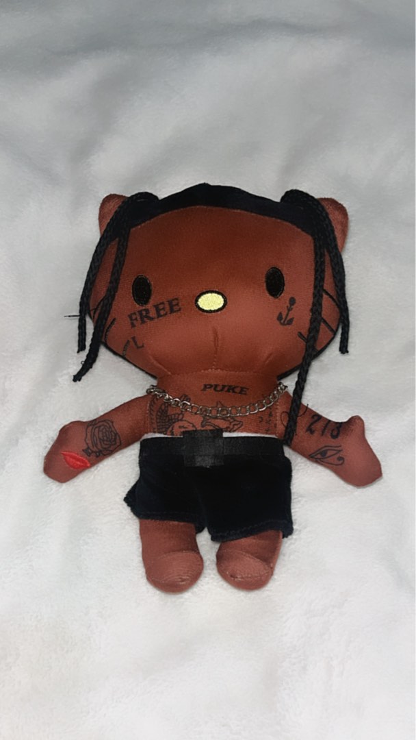 travis scott hello kitty plush, Hobbies & Toys, Toys & Games on Carousell