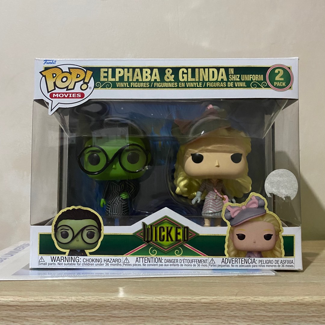 Wicked Funko Pop Elphaba and Glinda in Shiz Uniform 2 pack Limited ...