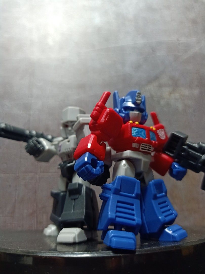 Action Figure Transformers Character Optimus Prime and Megatron Chibi ...