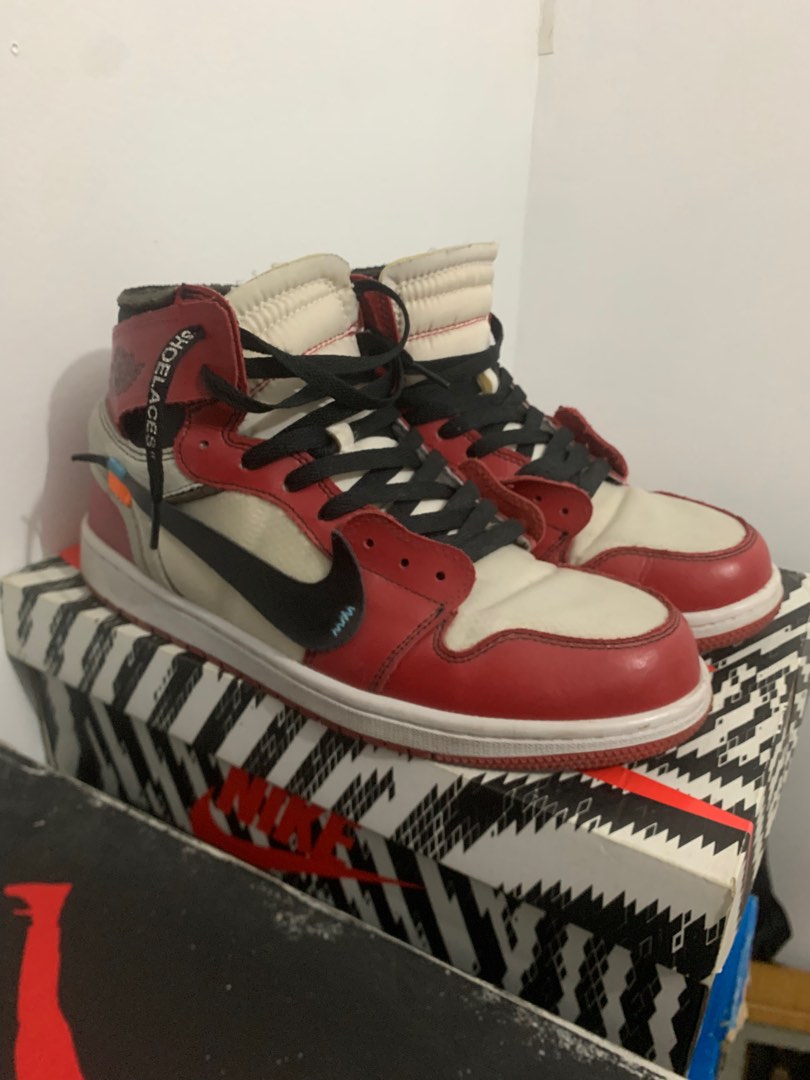 Air Jordan 1 Off-White “Chicago”, Men's Fashion, Footwear, Sneakers on Carousell